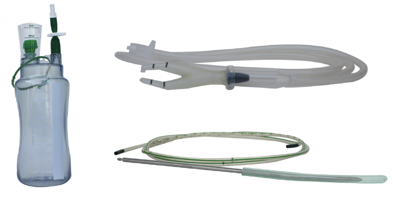 HVS met verbindingsslang, PUR drain en naald | Van Straten Medical